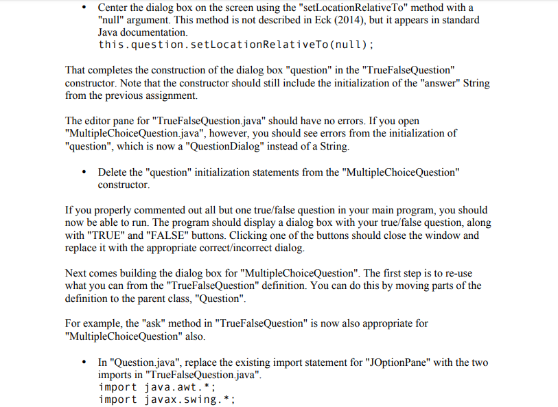 Question In This Assignment You Will Again Modify