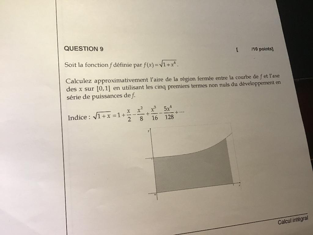 Solved Answer in Calculus 2 please! Questions are in french | Chegg.com