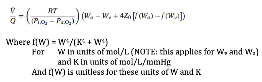 The equation for the ventilation-perfusion ratio is: | Chegg.com