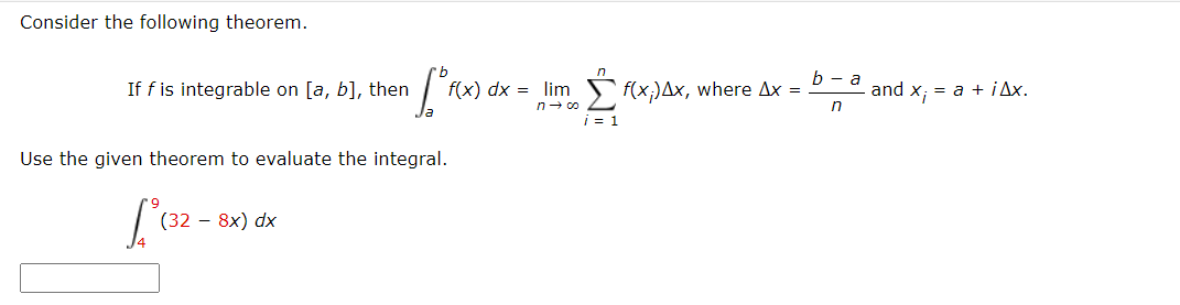 Solved Consider the following theorem. If f is integrable on | Chegg.com