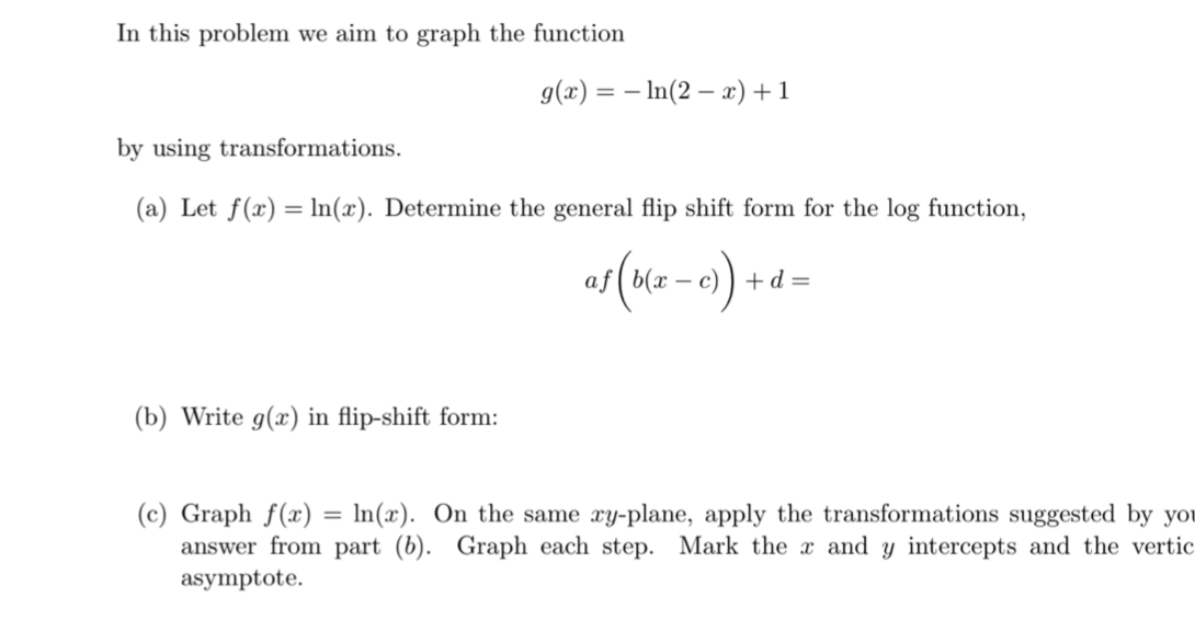 Solved In this problem we aim to graph the function g(x) = – | Chegg.com