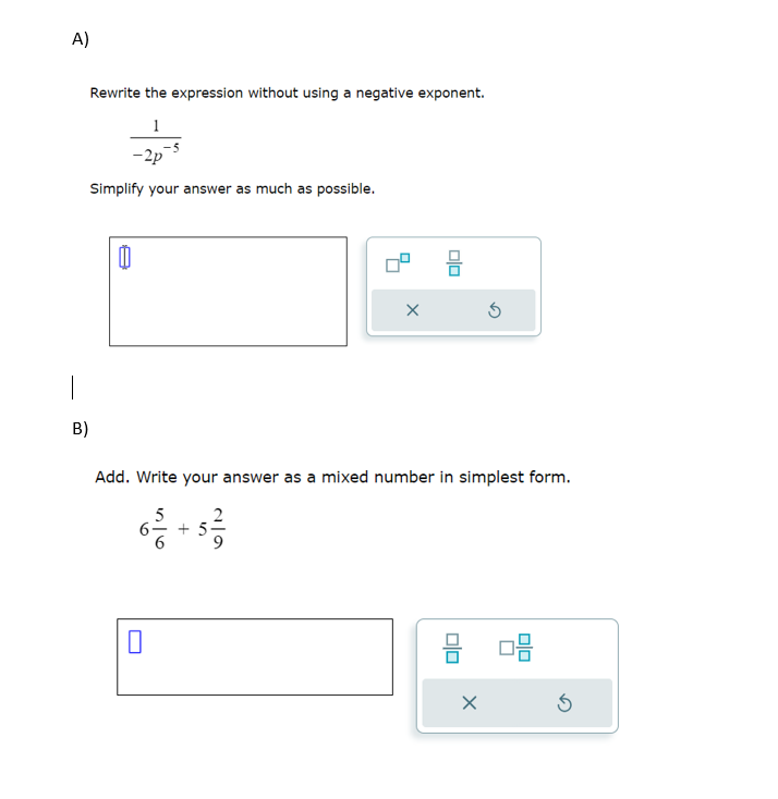 Solved Rewrite the expression without using a negative | Chegg.com