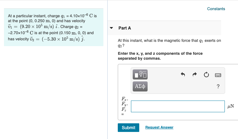 Solved Constants An alpha particle (charge +2e) and an | Chegg.com