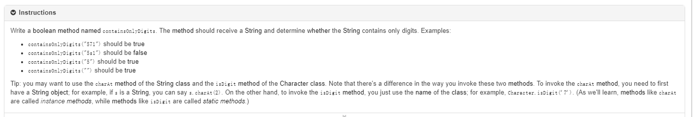 Solved Write A Boolean Method Named Containsonlydigits The 7767
