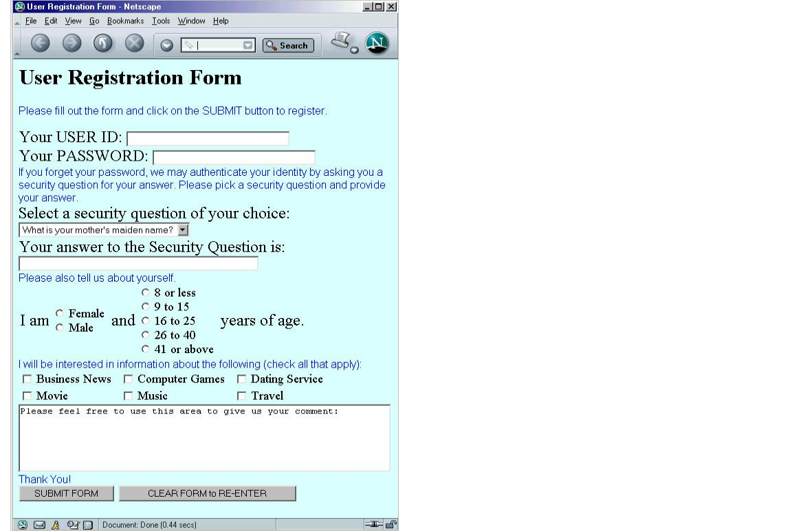 Solved Use HTML to build a form for “User Registration”. The | Chegg.com