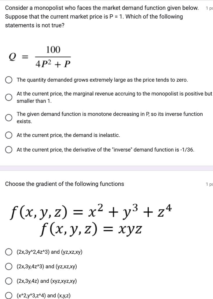 Solved Consider a monopolist who faces the market demand | Chegg.com