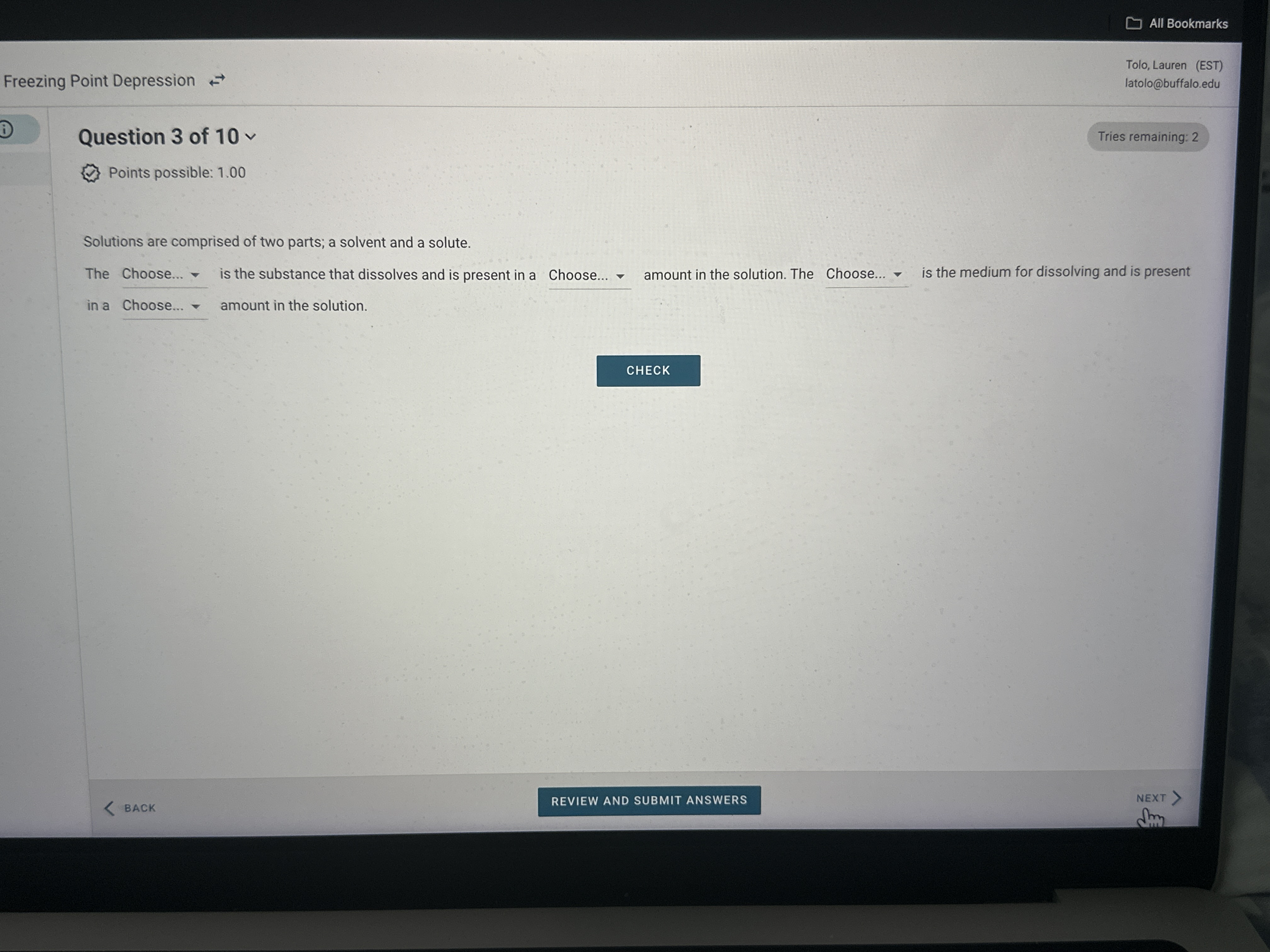 Solved Question 3 ﻿of \( 10 \sim \)Points possible: | Chegg.com