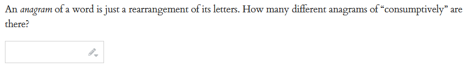 Solved An anagram of a word is just a rearrangement of its | Chegg.com