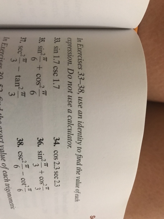 Solved Se In Exerc expression. Do not use a calculator 33. | Chegg.com
