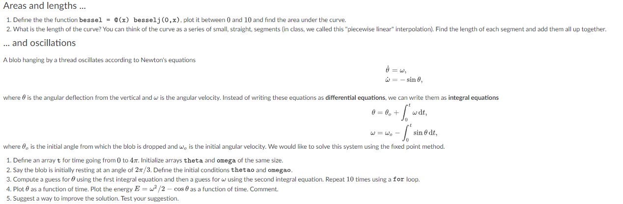 Solved Areas and lengths ... 1. Define the the function | Chegg.com