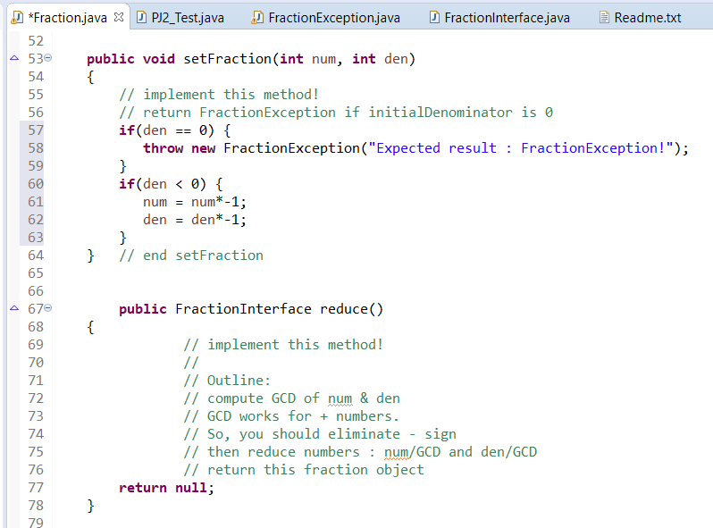 You Need To Implement Fraction Class Which Is 