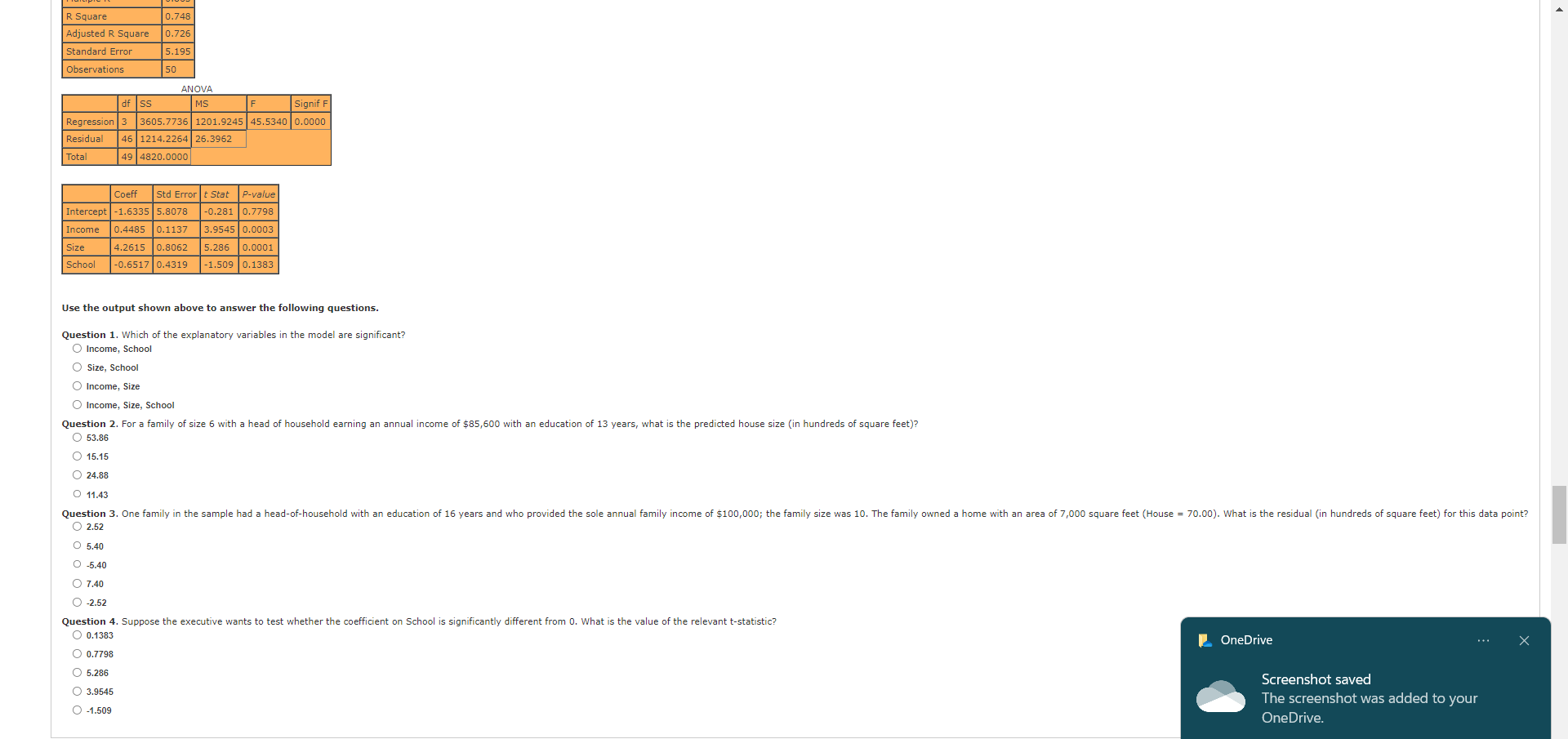 Solved Use the output shown above to answer the following | Chegg.com
