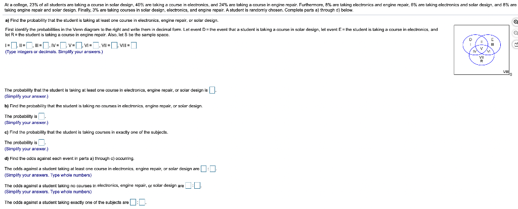 Solved o At a college, 23% of all students are taking a | Chegg.com