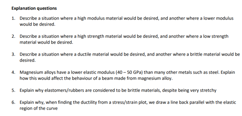 Solved Explanation questions 1. Describe a situation where a | Chegg.com