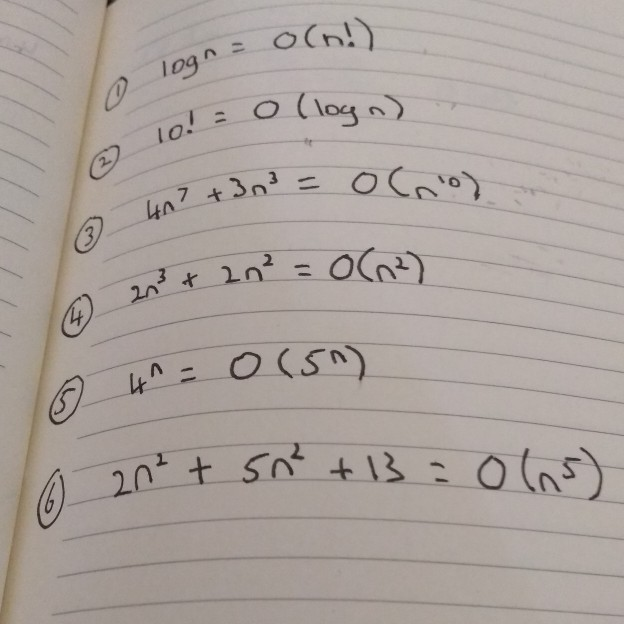Solved 1o9 101ニO (log n) | Chegg.com