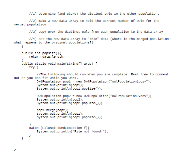 Solved 1 Owl Class One of the tracks offered by the Computer | Chegg.com
