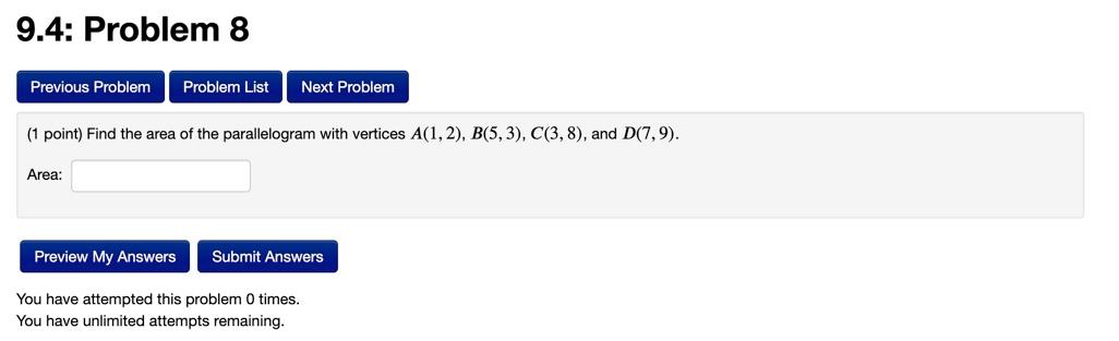Solved 9.4: Problem 8 Previous Problem Problem List Next | Chegg.com