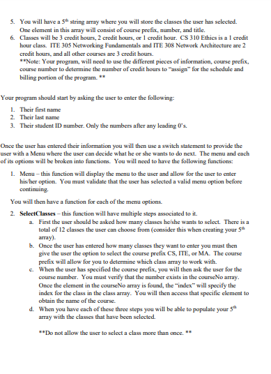 Solved Focus: The purpose of this project is to | Chegg.com