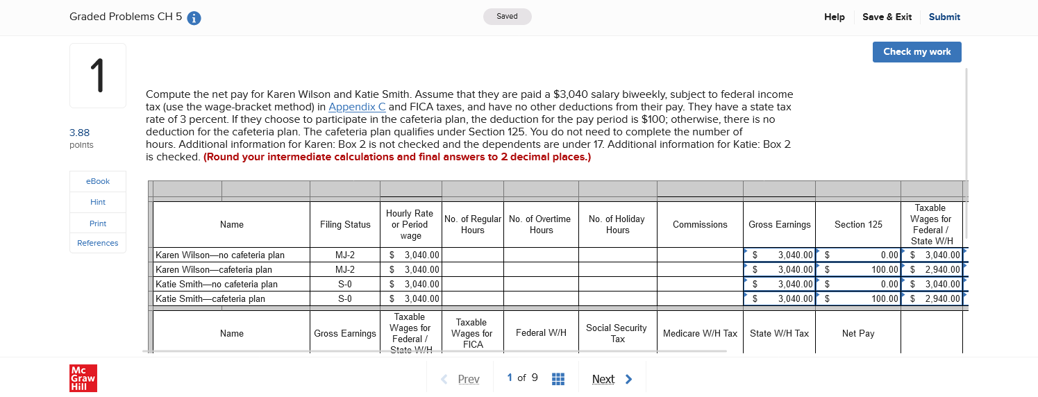 Graded Problems CH 5 Saved Help Save & Exit Submit | Chegg.com