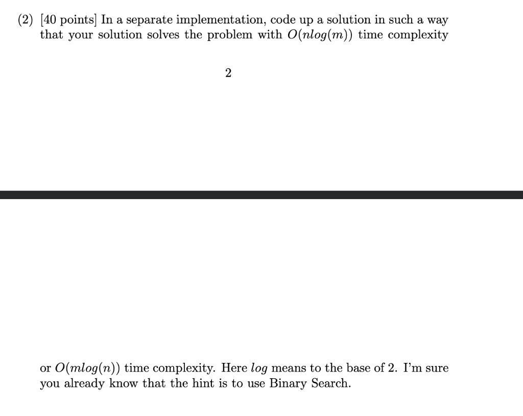 Solved In Java Using Binary Search Also No Library Functions 6340