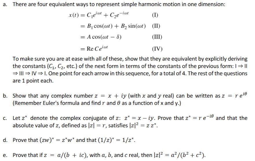 Solved a. There are four equivalent ways to represent simple | Chegg.com