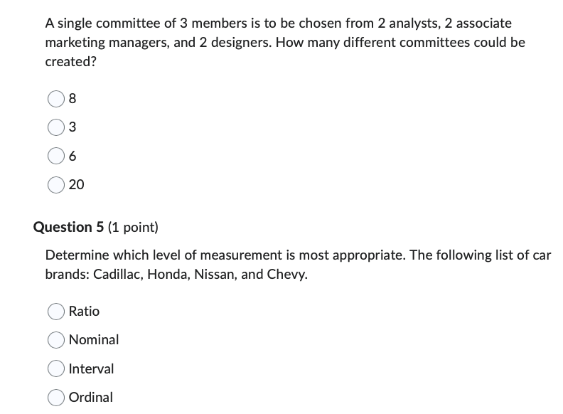 Solved Question 1 (5 points) Match the set notation to the | Chegg.com