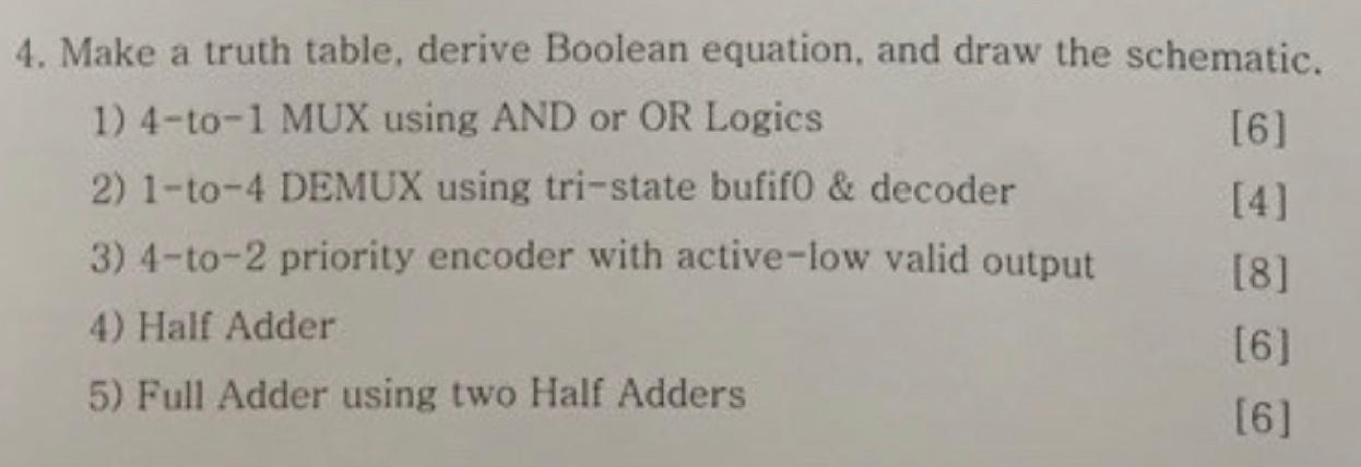Solved 4. Make a truth table, derive Boolean equation, and | Chegg.com