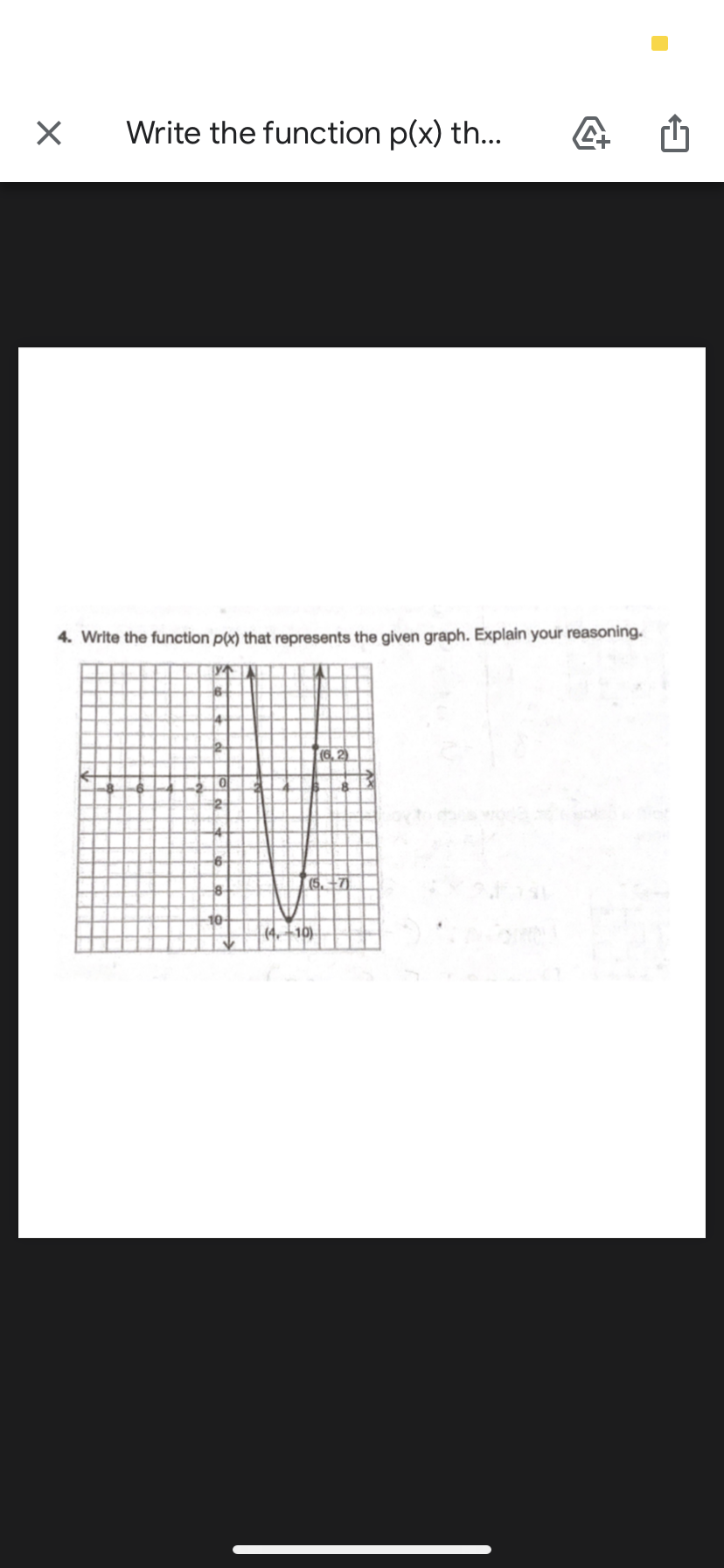 Solved Х Write the function p(x) th... 4 4. Write the | Chegg.com