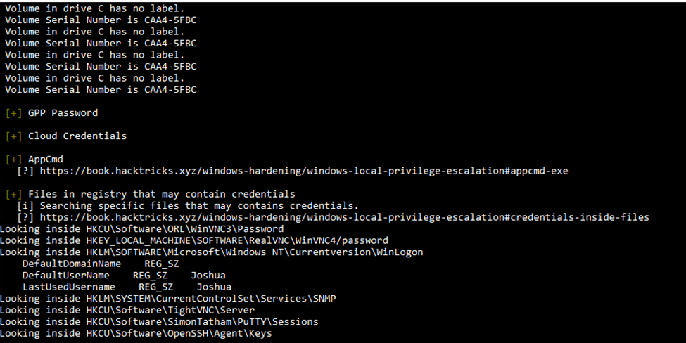Solved volume in arive c has no laber. Volume Serial Number | Chegg.com