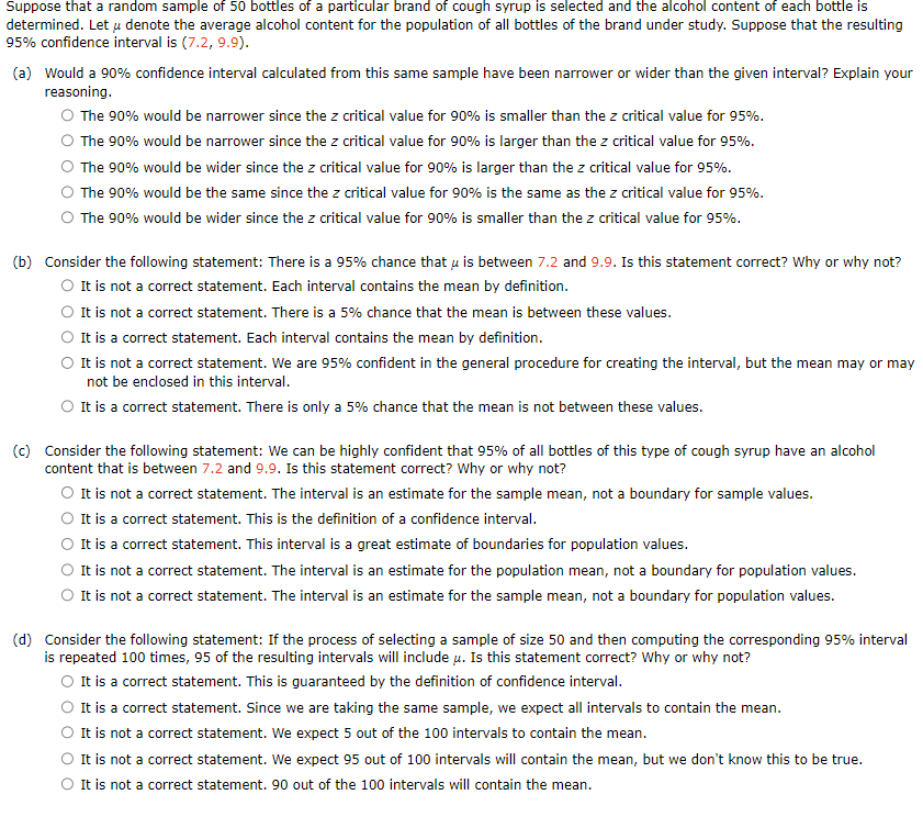 Solved Suppose that a random sample of 50 bottles of a | Chegg.com