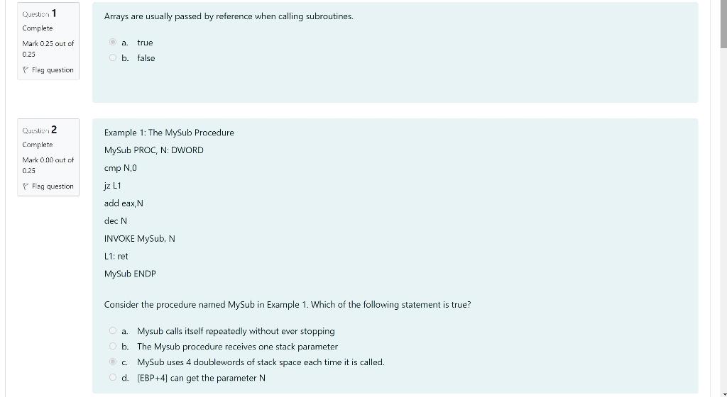 Solved Arrays Are Usually Passed By Reference When Calling 
