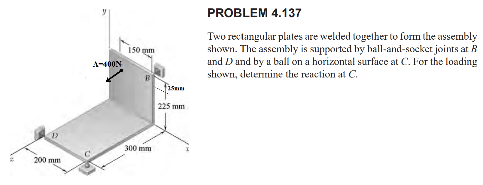 Solved PROBLEM 4.137 150 mm Two rectangular plates are | Chegg.com