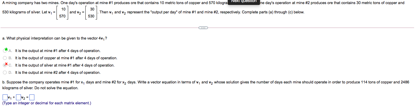 Solved List five vectors in Span{V1, V2). Do not make a | Chegg.com