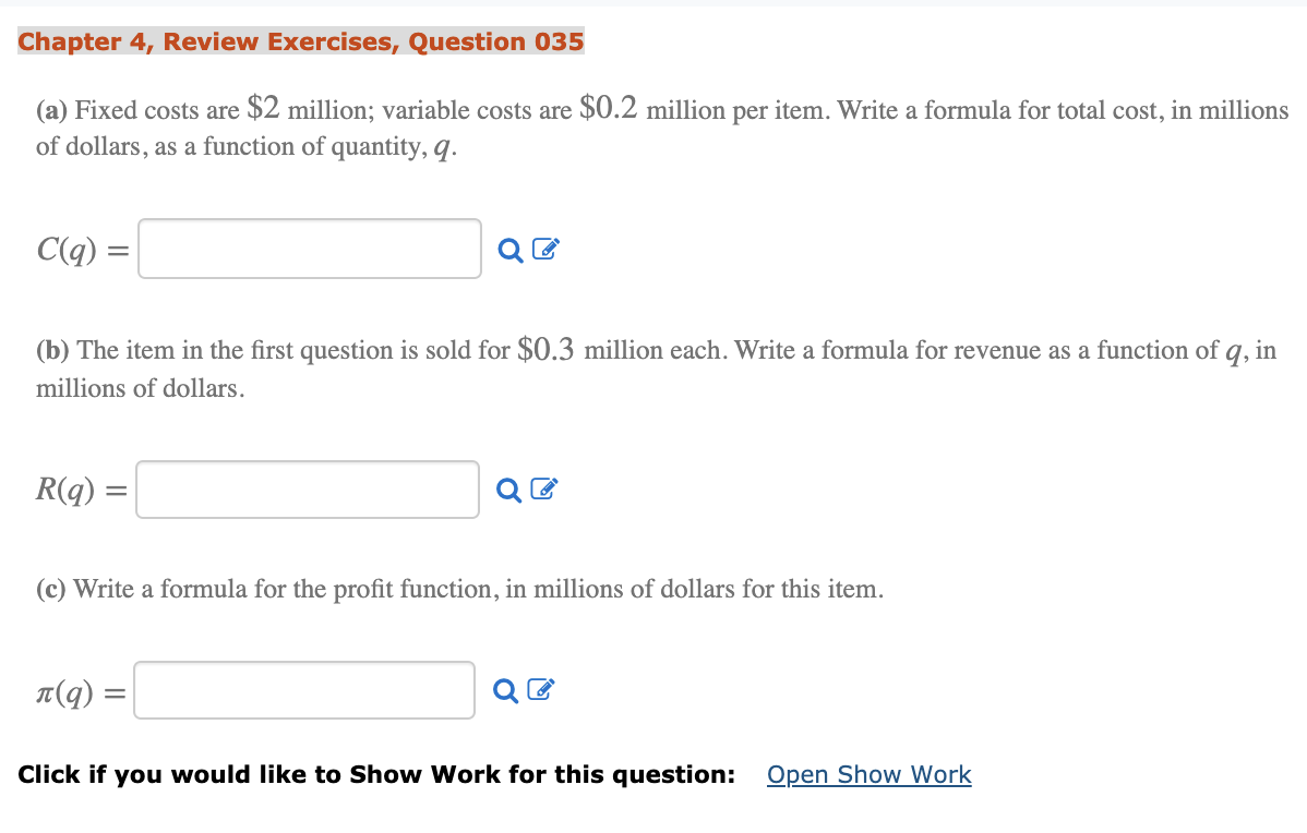 Solved Chapter 4, Review Exercises, Question 035 (a) Fixed | Chegg.com
