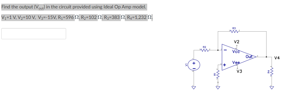 Solved Find the output (Vout ) in the circuit provided using | Chegg.com