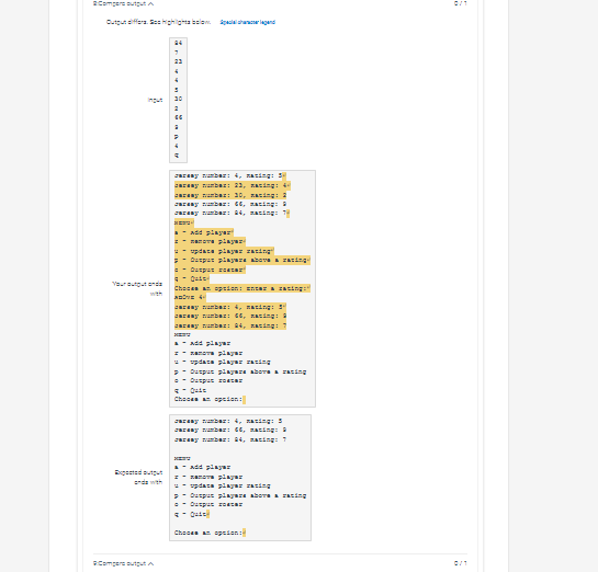 Solved 10.27 LAB*: Program: Football team roster | Chegg.com