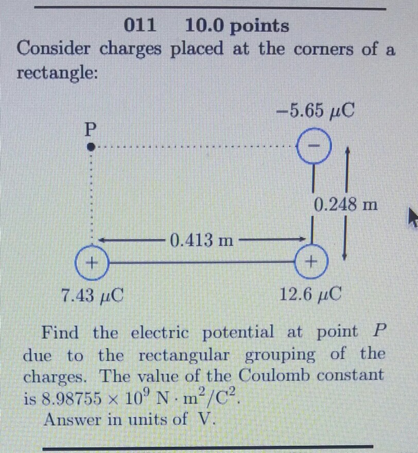 Solved 002 10.0 points A proton is released from rest in a | Chegg.com