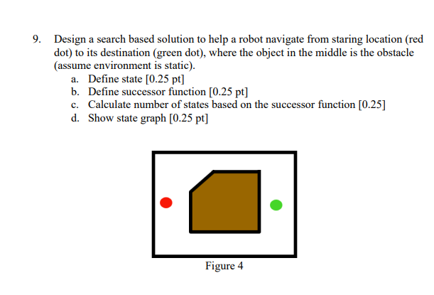 Solved 9. Design a search based solution to help a robot | Chegg.com