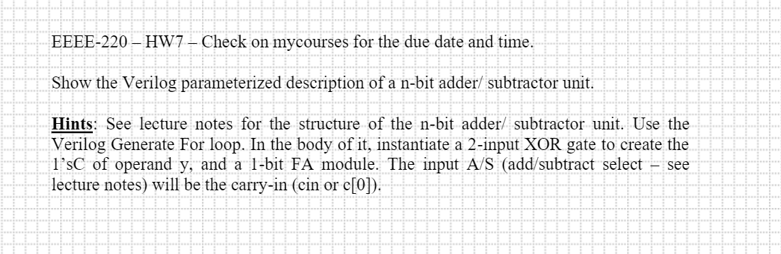 Solved EEEE-220 - HW7 - Check on mycourses for the due date | Chegg.com