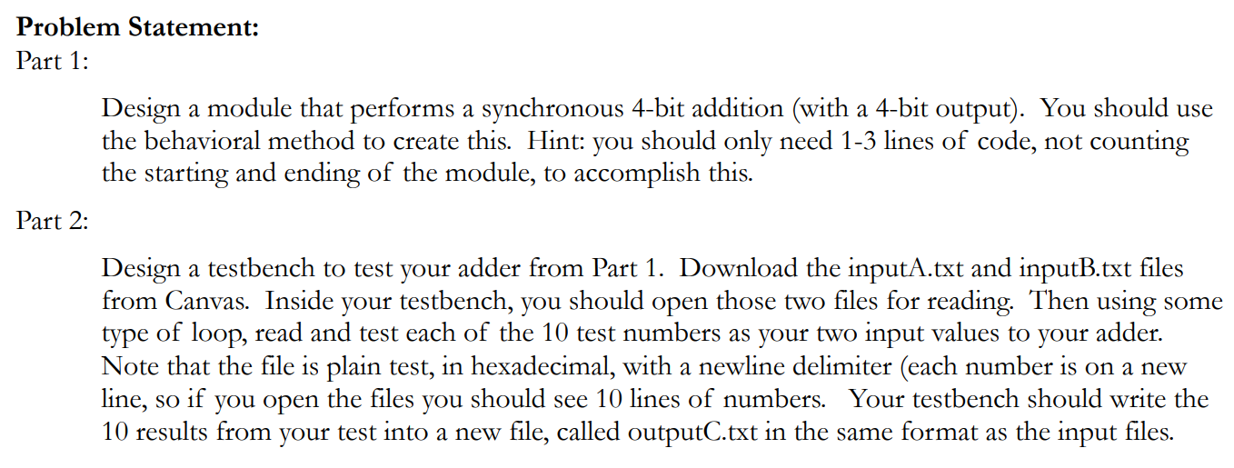 Solved Please Answer Part 2 In Verilog Code Part 1 Code 4