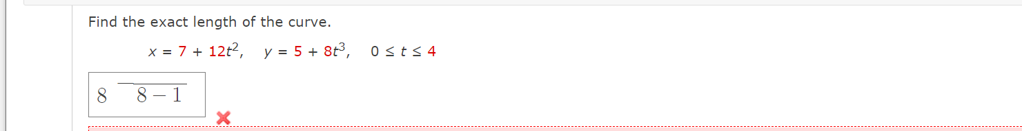 Solved 1. Find the exact length of the curve. x = 1 + 6t2, | Chegg.com