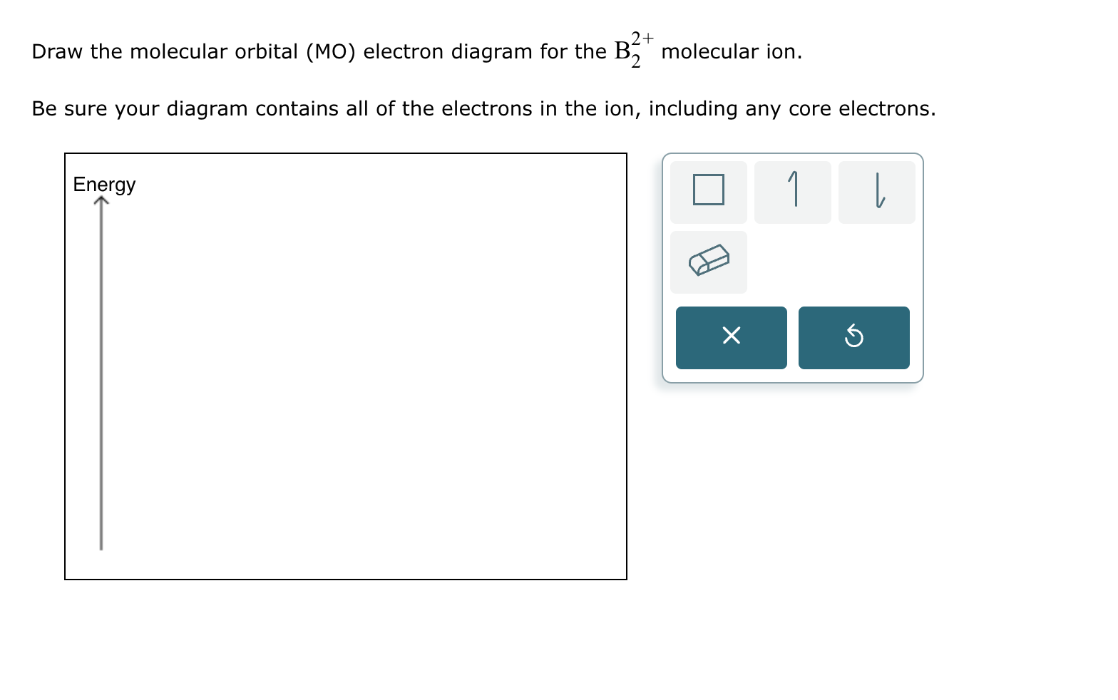 Solved Draw the molecular orbital (MO) ﻿electron diagram for | Chegg.com