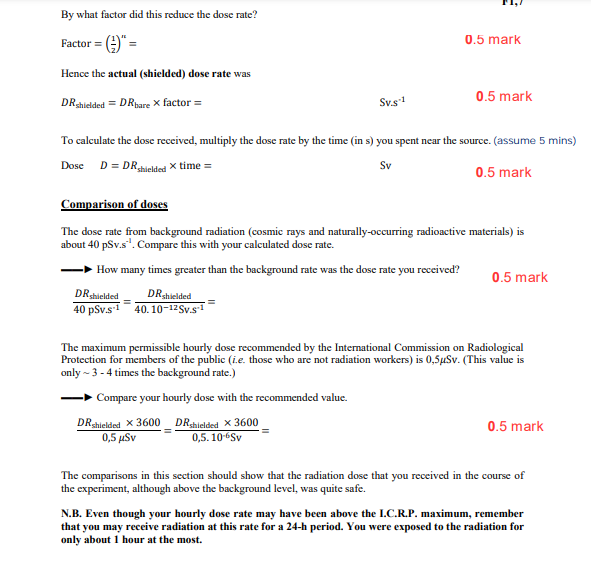 Solved (B) The calculation of the radiation dose It is | Chegg.com