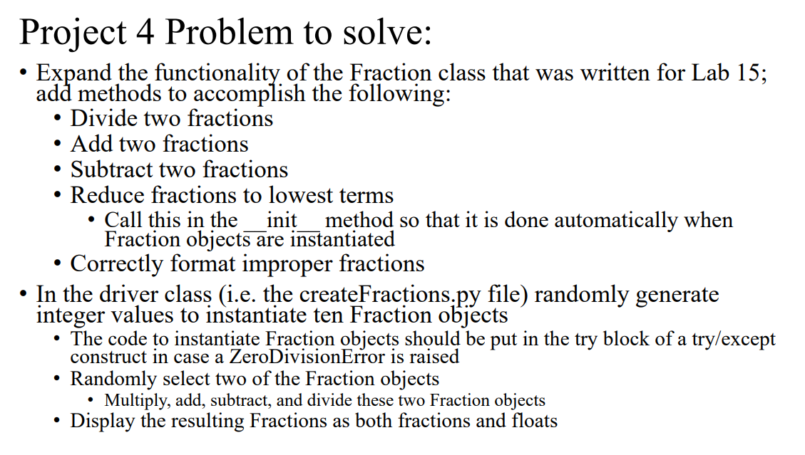 Solved - Gain additional experience with Object Oriented | Chegg.com