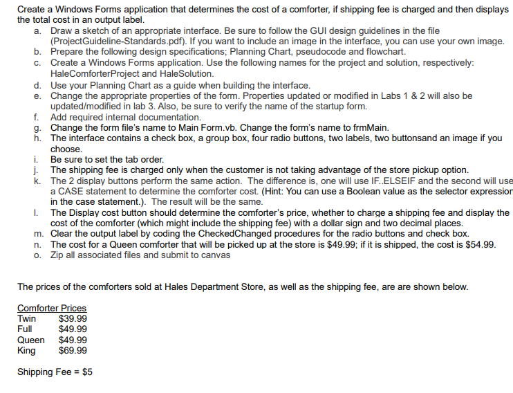Solved Create a Windows Forms application that determines | Chegg.com