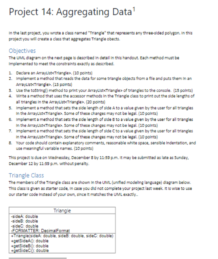 Solved Project 14: Aggregating Data? In the last project, | Chegg.com