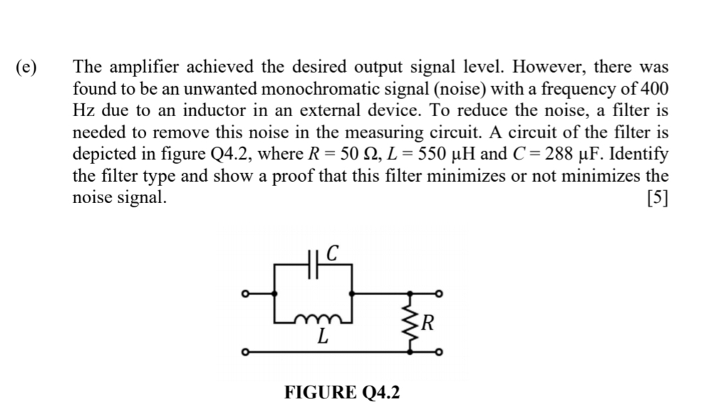 Solved The amplifier achieved the desired output signal | Chegg.com