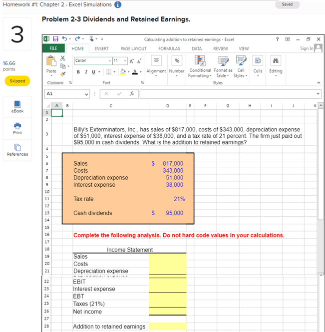 Solved Problem 2-2 Building an Income Statement. | Chegg.com