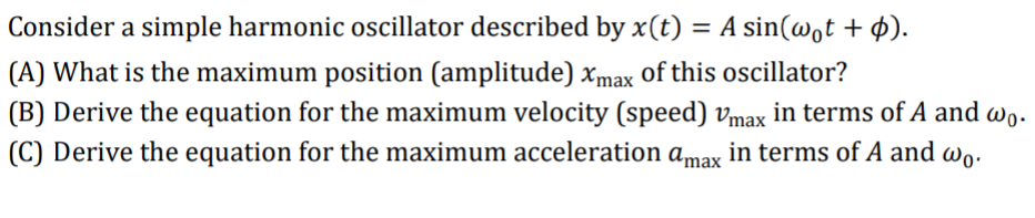 Solved Consider a simple harmonic oscillator described by | Chegg.com