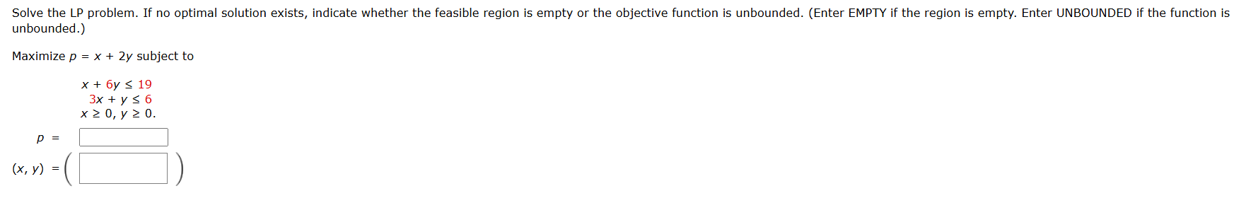 Solved Solve the LP ﻿problem. If no ﻿optimal solution | Chegg.com
